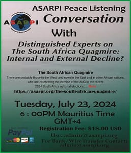 ASARPI Peace Listening Conversation With Distinguished Experts on the ...